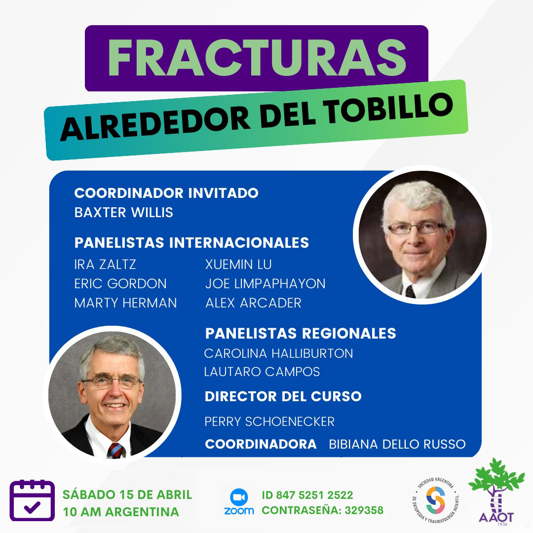 Webinar «Fracturas alrededor del Tobillo» – AAOT