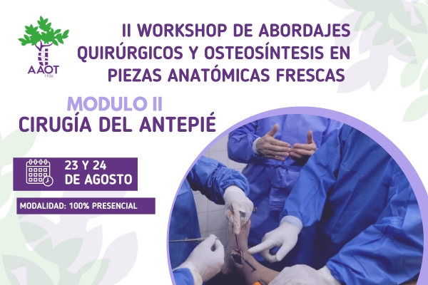 II WORKSHOP DE ABORDAJES QUIRÚRGICOS Y OSTEOSÍNTESIS EN PIEZAS ...